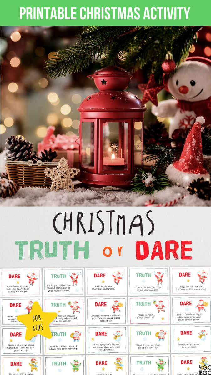 Christmas Truth or Dare - The Fun Printable Party Game for Families ...