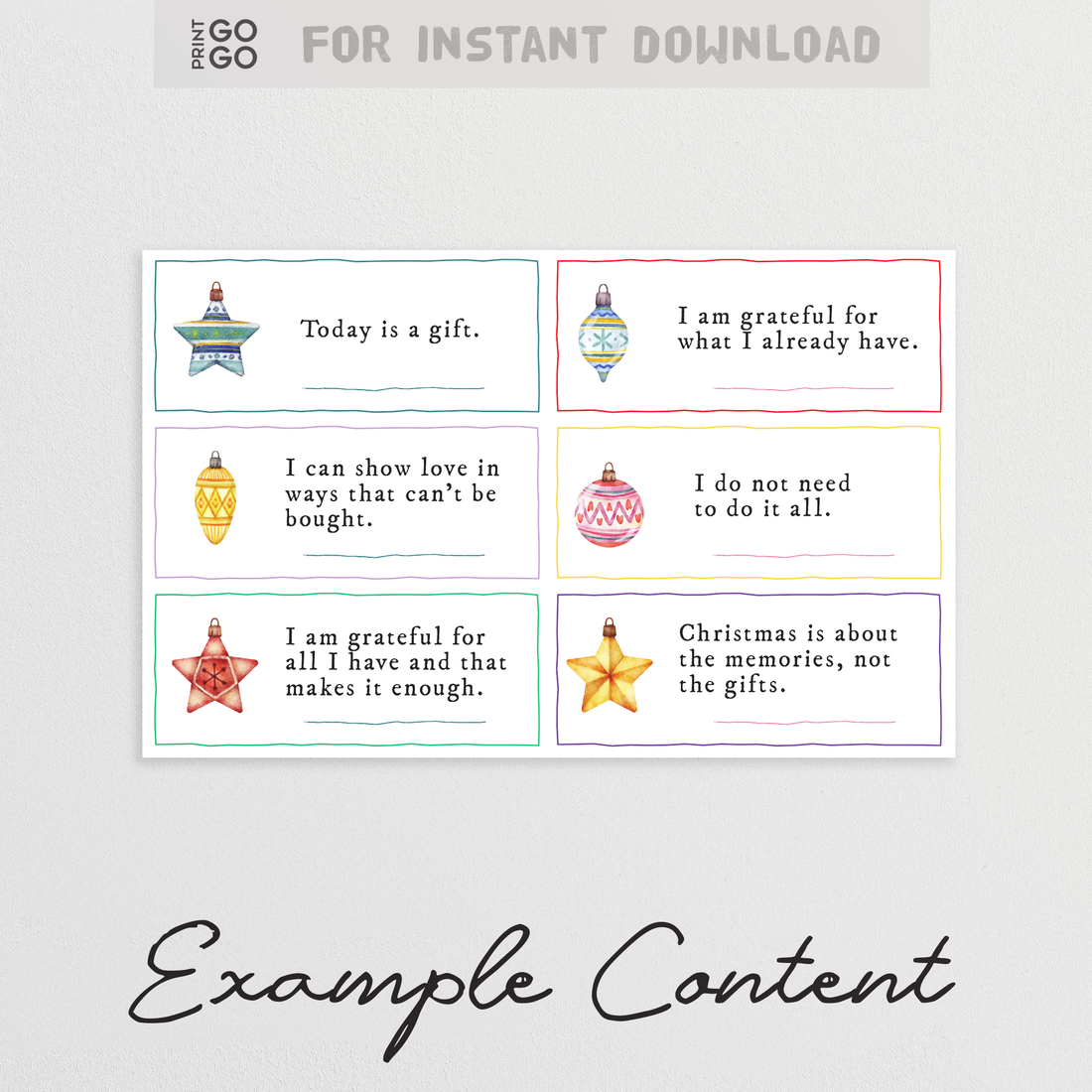 112 Christmas Affirmations to Help You Through the Holidays – Print GoGo