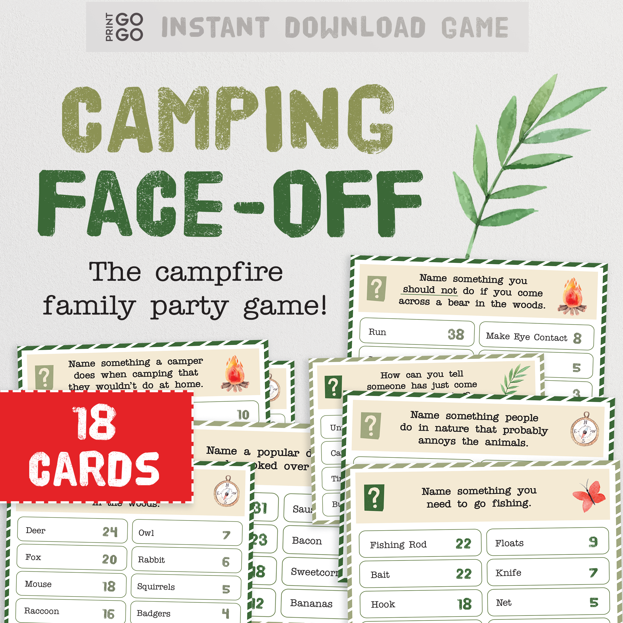 Camping Face-Off - The Family Campfire Duel for Top Answers and Points ...