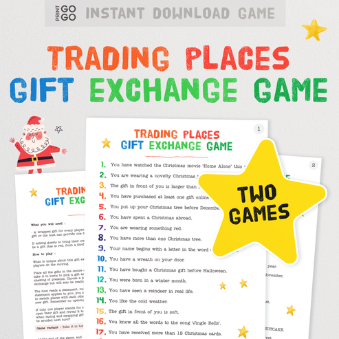 Christmas Trading Places Gift Exchange - Yankee Swap Party Game ...
