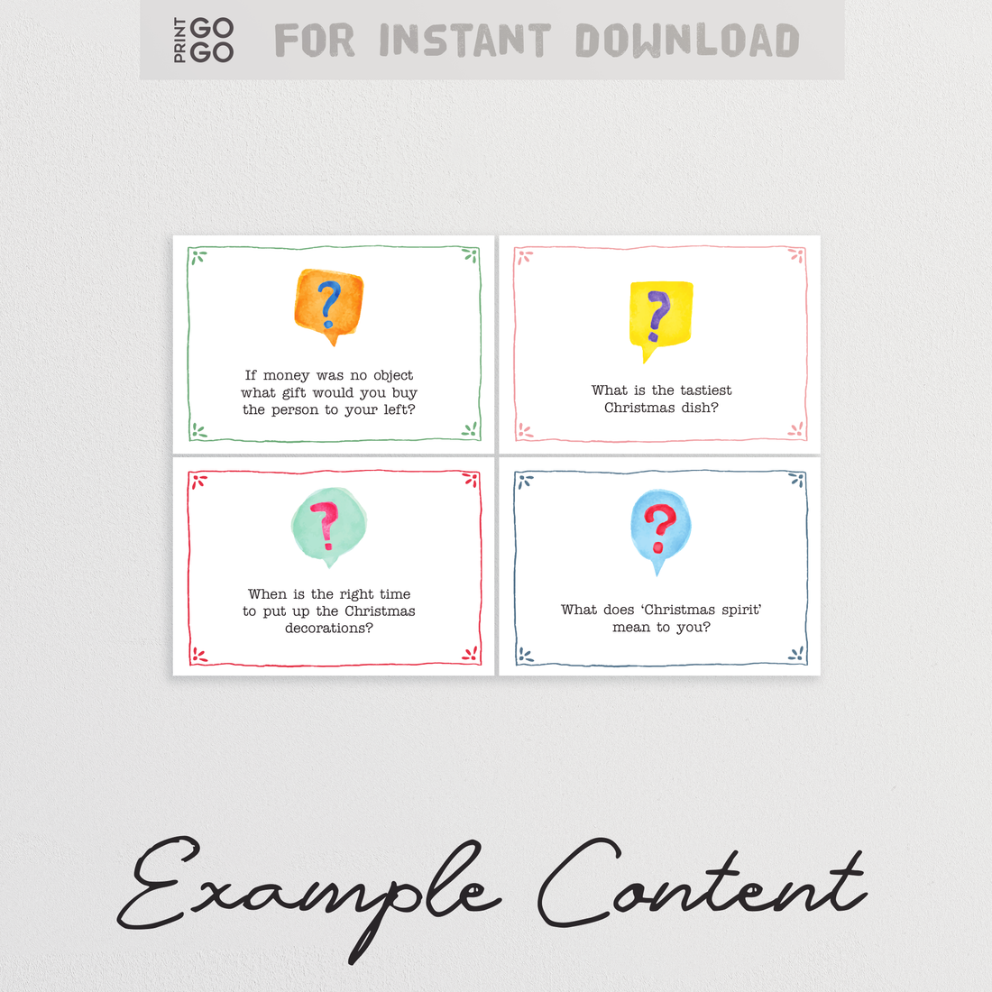 88 Christmas Conversation Cards - Fun Family Christmas Activities ...