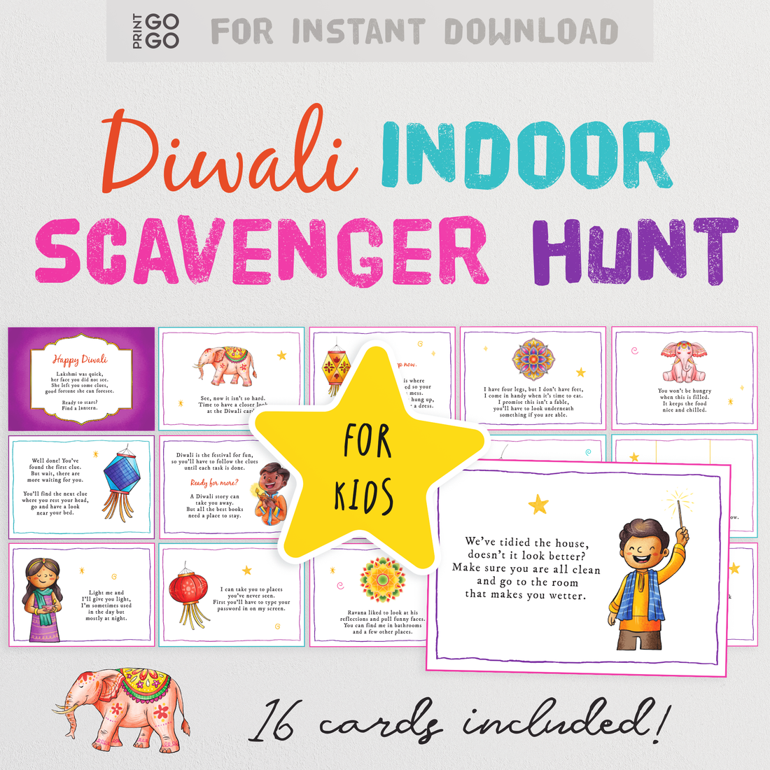 Diwali Scavenger Hunt - Celebrate the Festival of Lights at Home ...