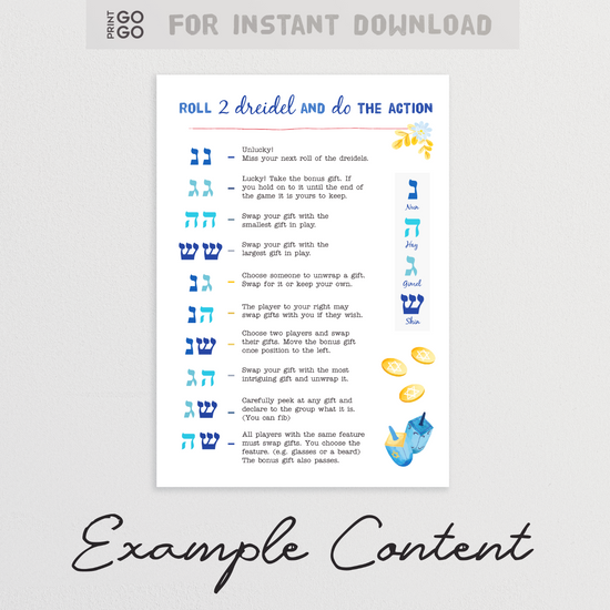 Hanukkah Roll the Dreidel Gift Exchange - The Hilarious Party Game ...