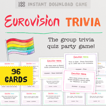 Eurovision Song Contest Games for Instant Download – Print GoGo