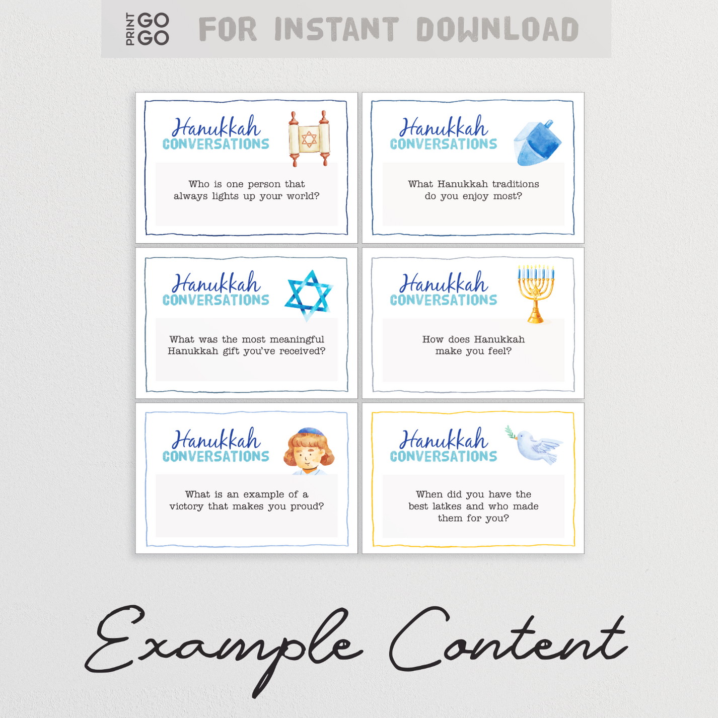 💬 Hanukkah Conversation Cards - A Meaningful Activity for Families ...