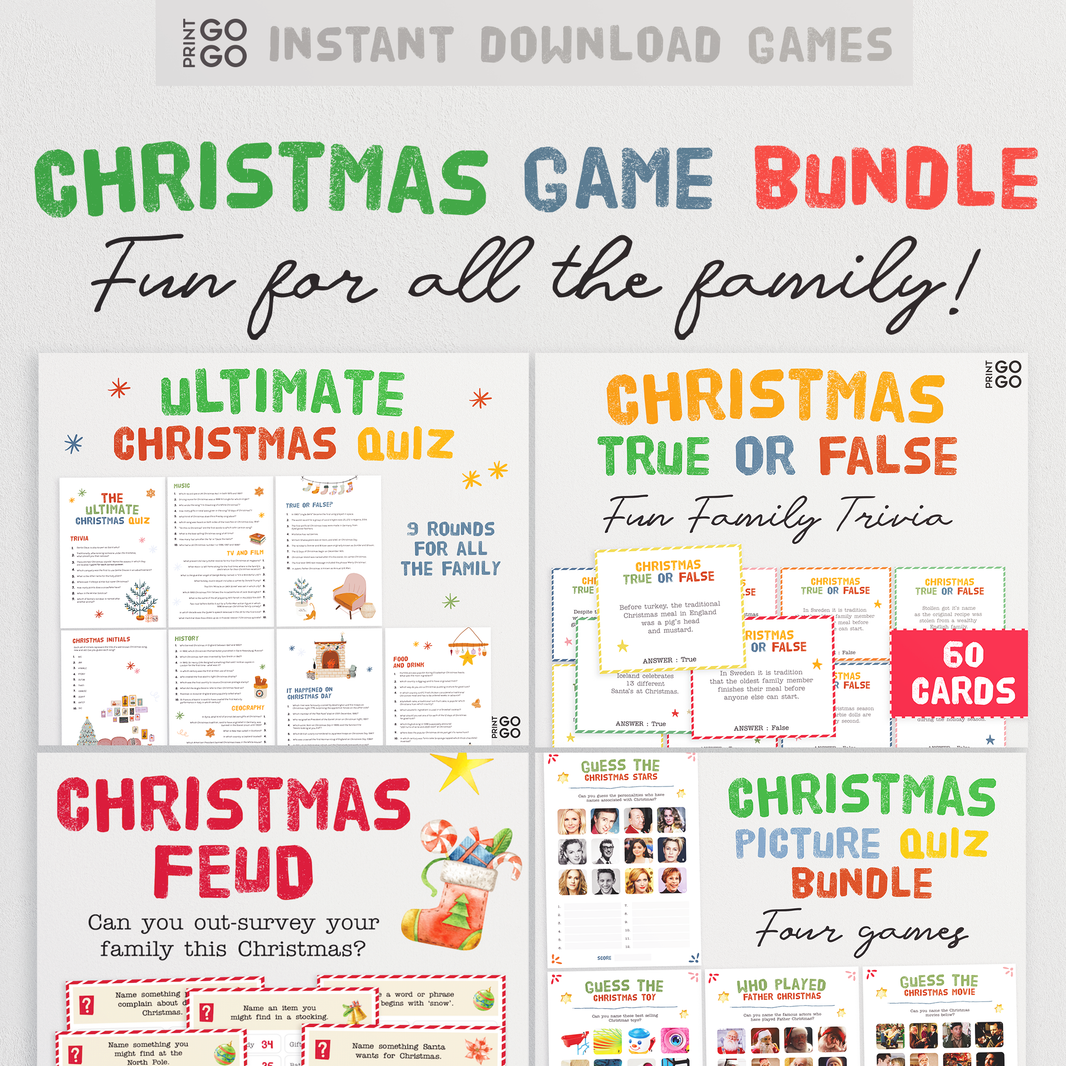 🎅 Printable Christmas Party Games – Festive Fun Holiday Activities ...