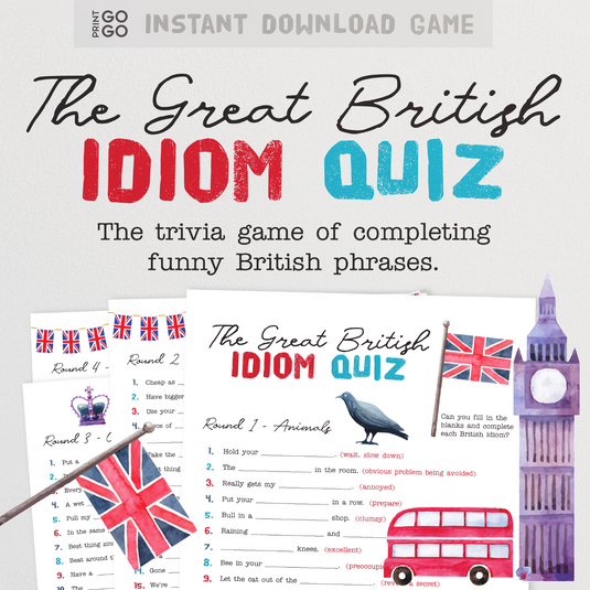 Print GoGo : Printable Party Games. Instant fun, no shipping required.