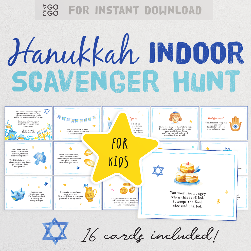 Hanukkah Scavenger Hunt for Kids - Celebrate the Festival of Lights ...