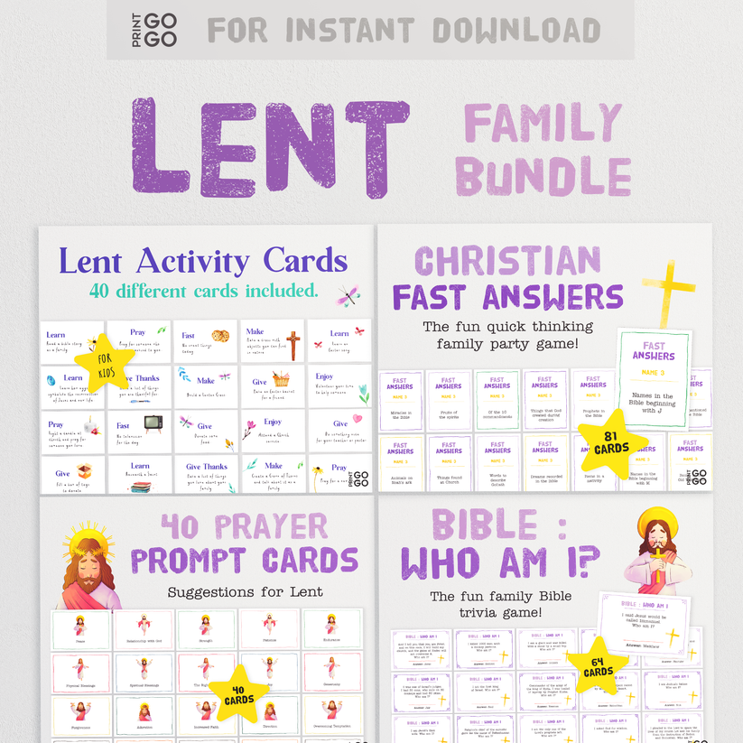 Lent Family Printable Bundle - Activities to Last 40 Days – Print GoGo