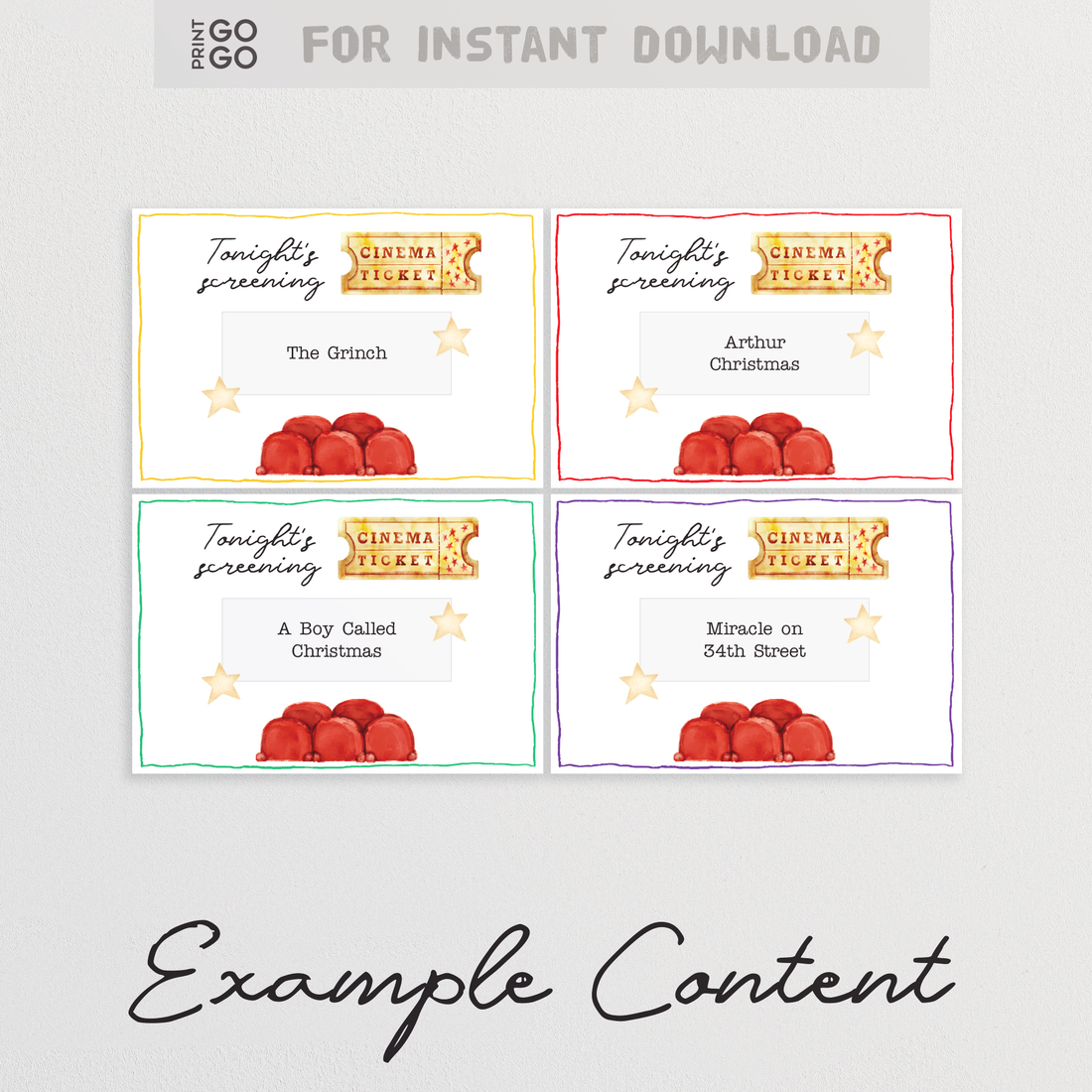 Christmas Movie Cards - Let Fate Decide What to Watch – Print GoGo