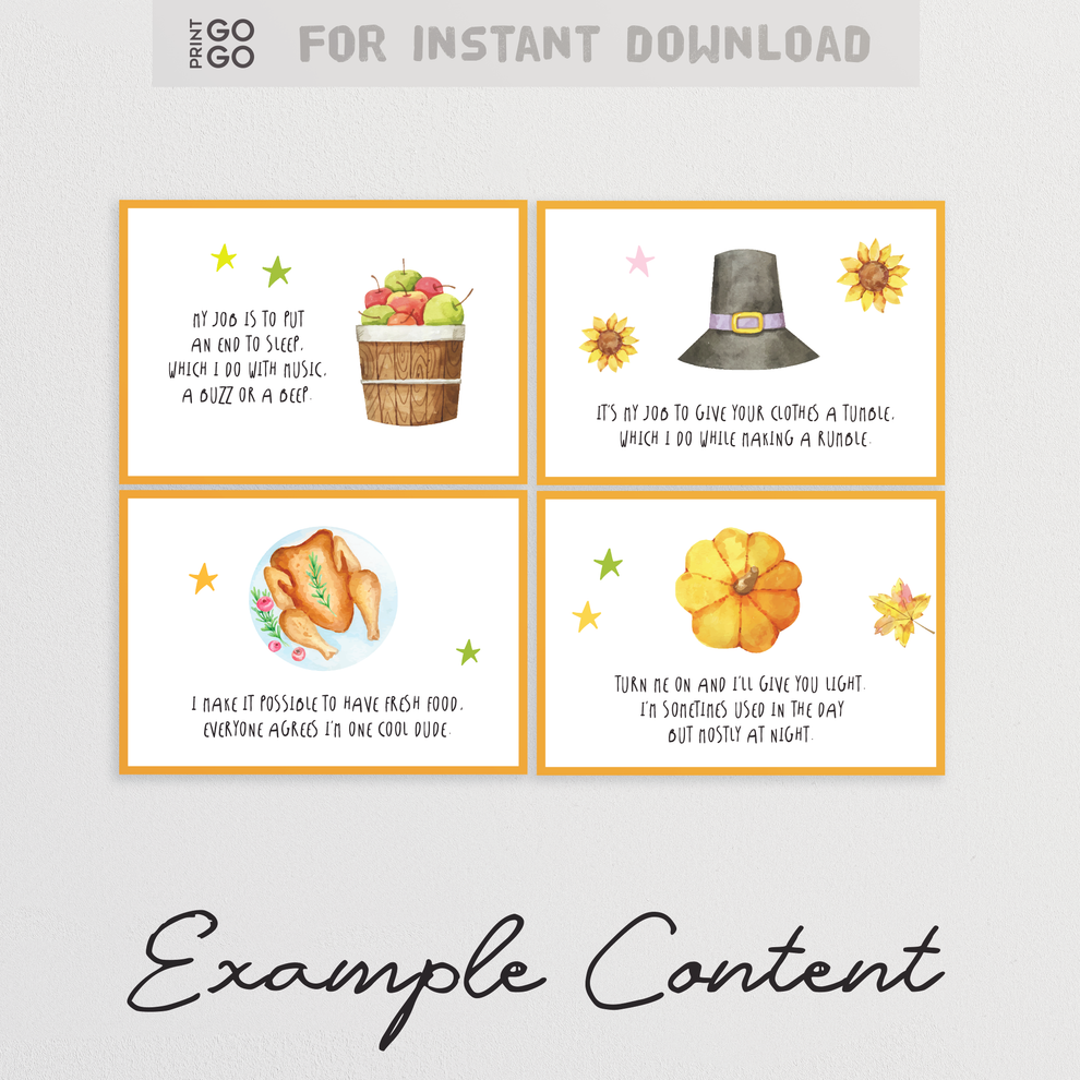 Thanksgiving Scavenger Hunt for Kids - Printable Indoor Fun for Kids ...