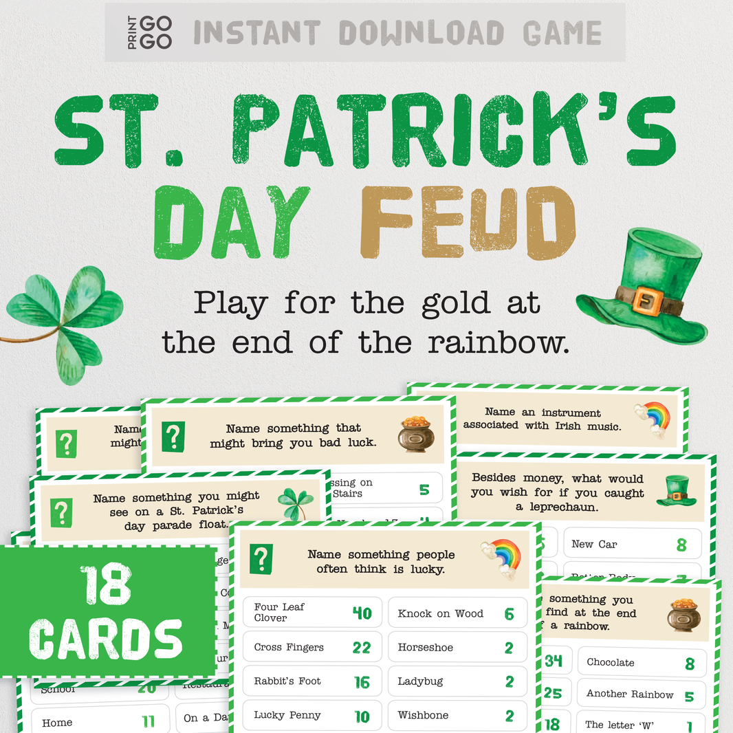 St. Patricks Day - Fun Instant Download Printable Games – Print GoGo