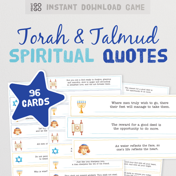 96 Spiritual Quote Cards from the Torah and Talmud – Print GoGo