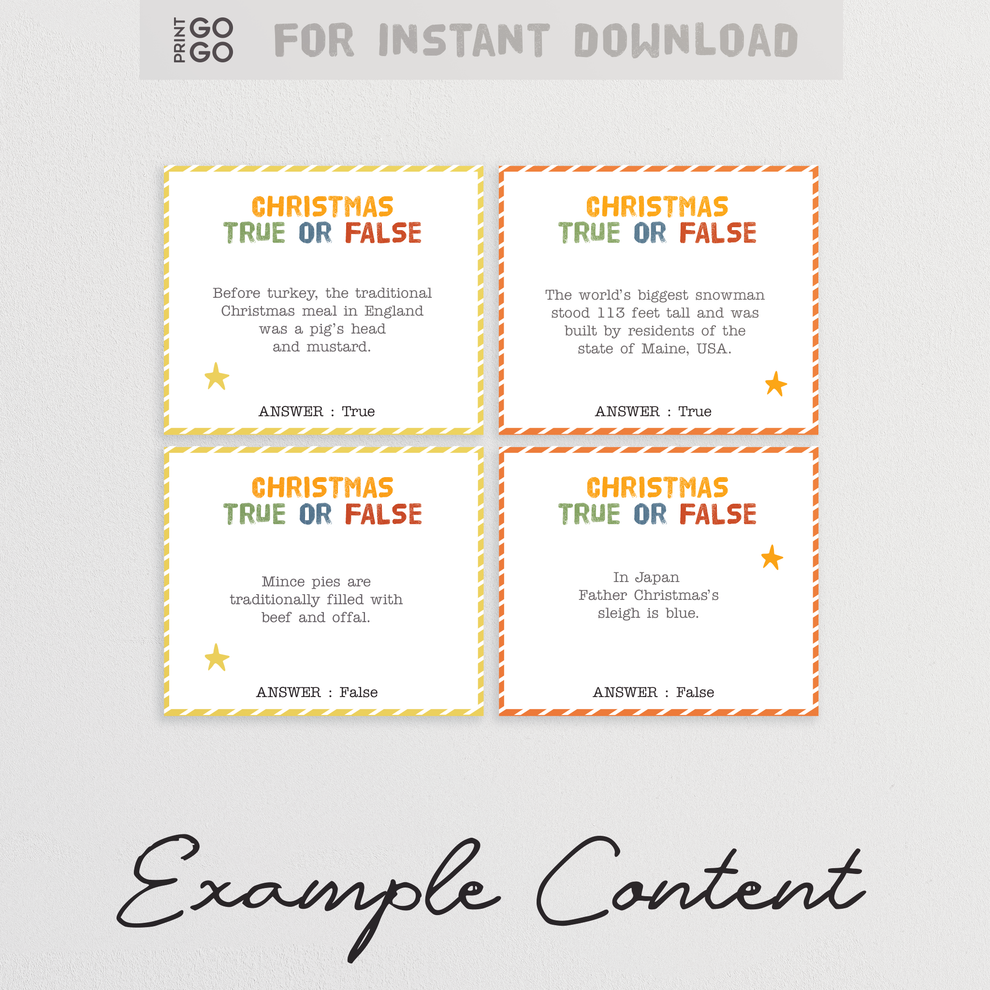 Christmas True or False Game - A Family Festive Quiz For Everyone ...