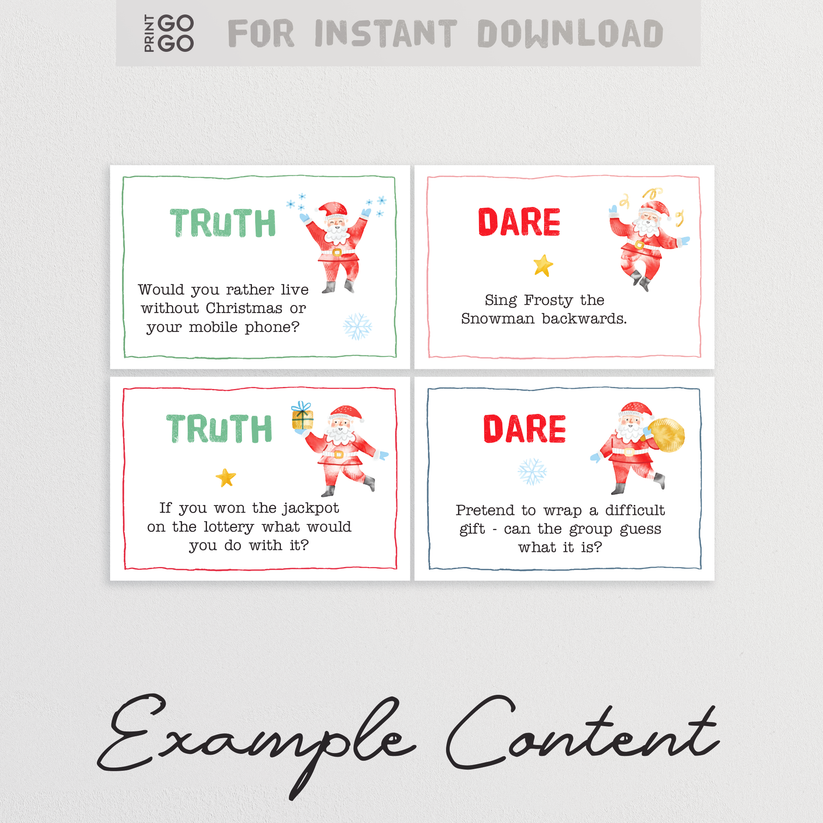 Christmas Truth or Dare - The Fun Holiday Party Game for Families ...