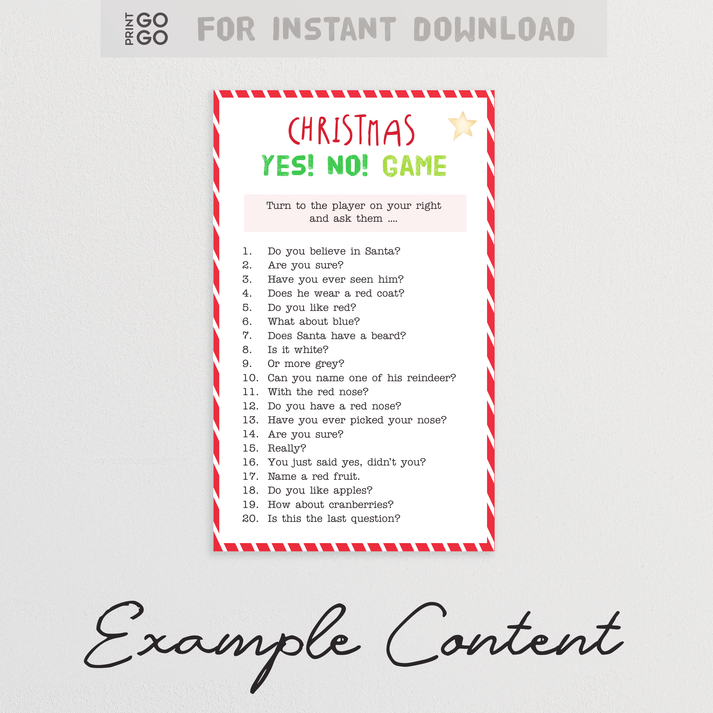 Christmas Don't Say It - The Game Where You Can't Say Yes or No ...