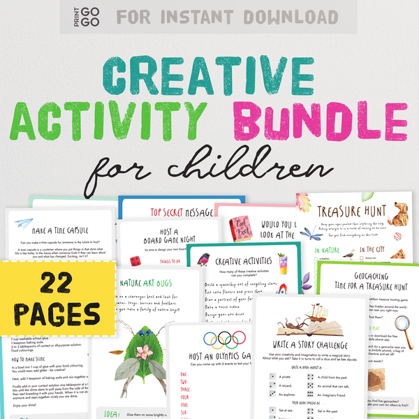 Creative Activity Bundle for Kids - Fun Printable Vacation Ideas ...