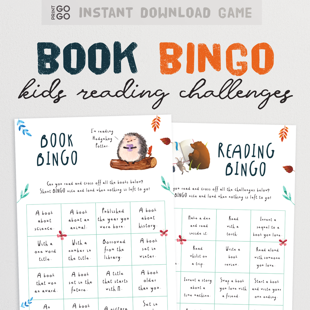 Book Bingo for Kids – Print GoGo