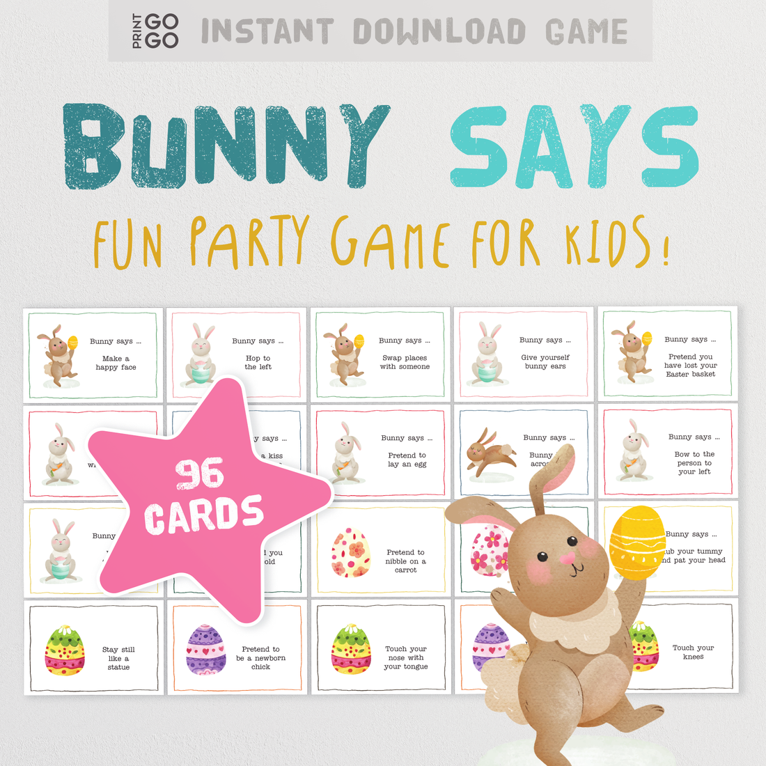 Bunny Says - The Fun Kids Easter Party Game of Following Commands ...