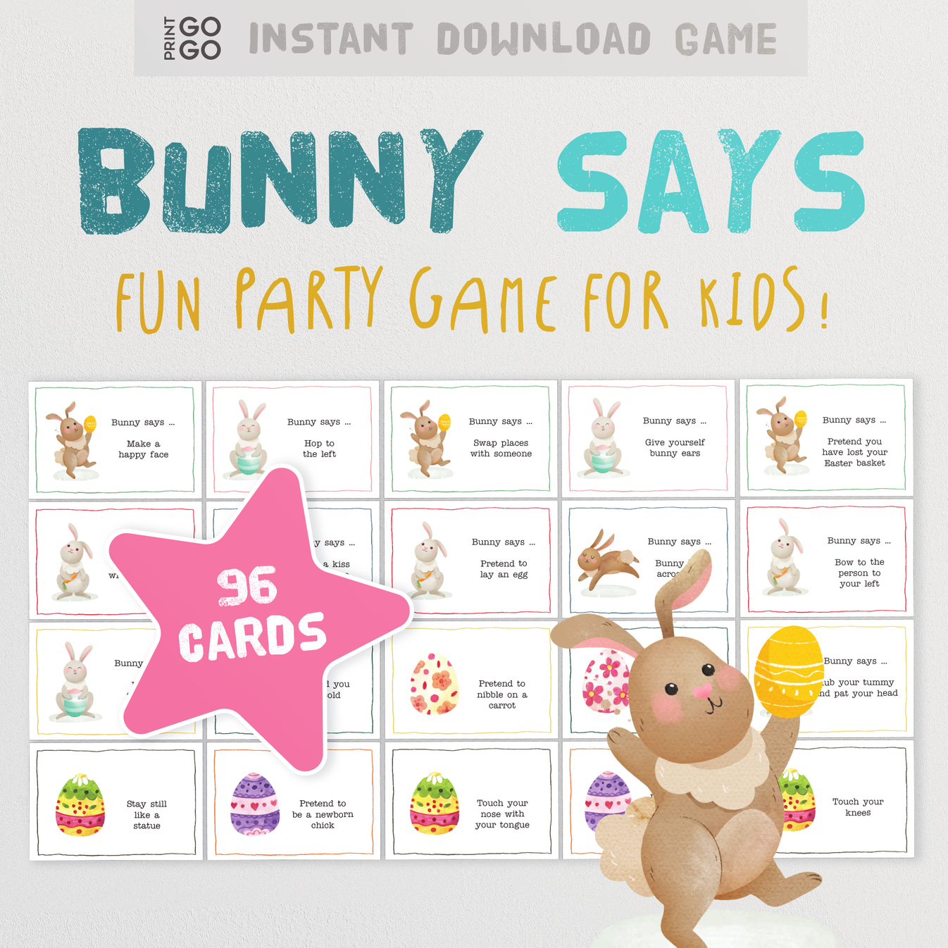Bunny Says - The Fun Kids Easter Party Game of Following Commands ...