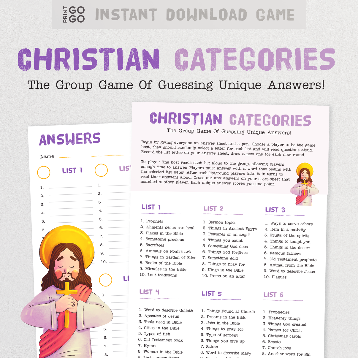 Christian Categories - The Group Game Of Guessing Unique Answers ...
