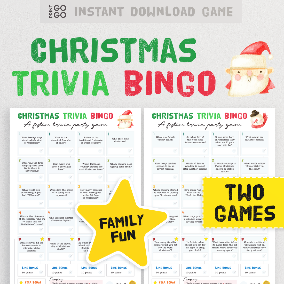 Christmas Trivia Bingo - Test Your Holiday Knowledge With Fun Quiz ...