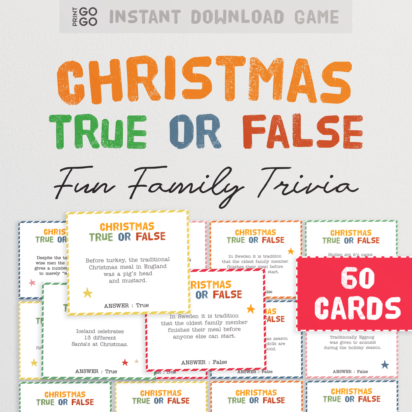 Christmas True or False Game - A Family Festive Quiz For Everyone ...