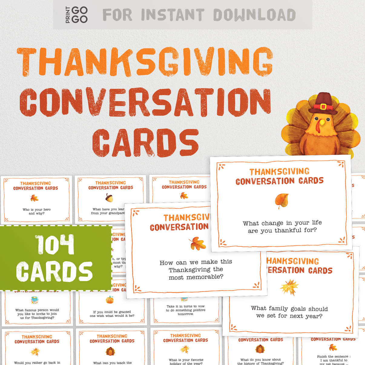 Thanksgiving Conversation Cards - Fun and Meaningful Family Activity ...