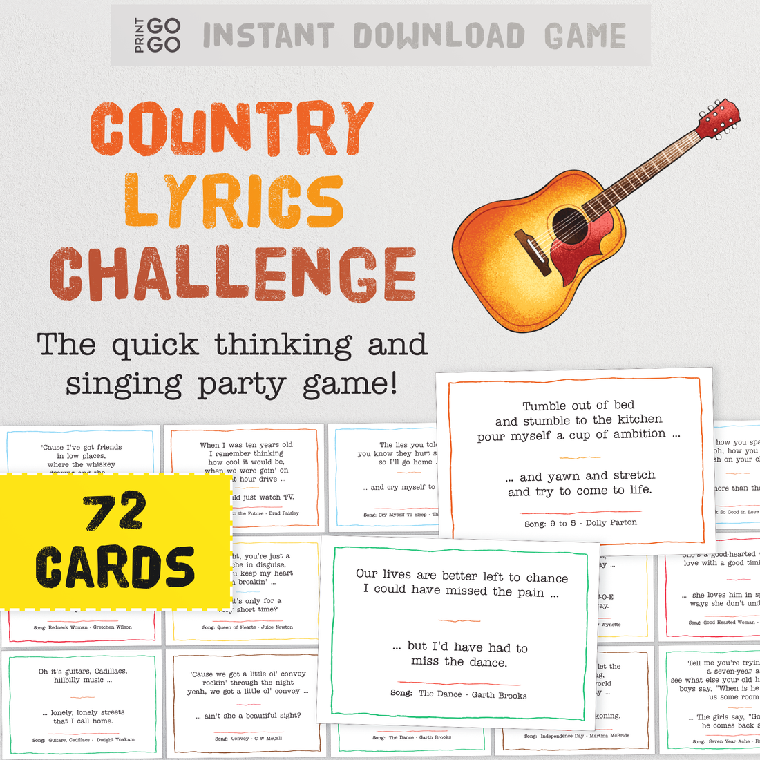 Country Music Lyrics Challenge - The Quick Thinking and Singing Game ...