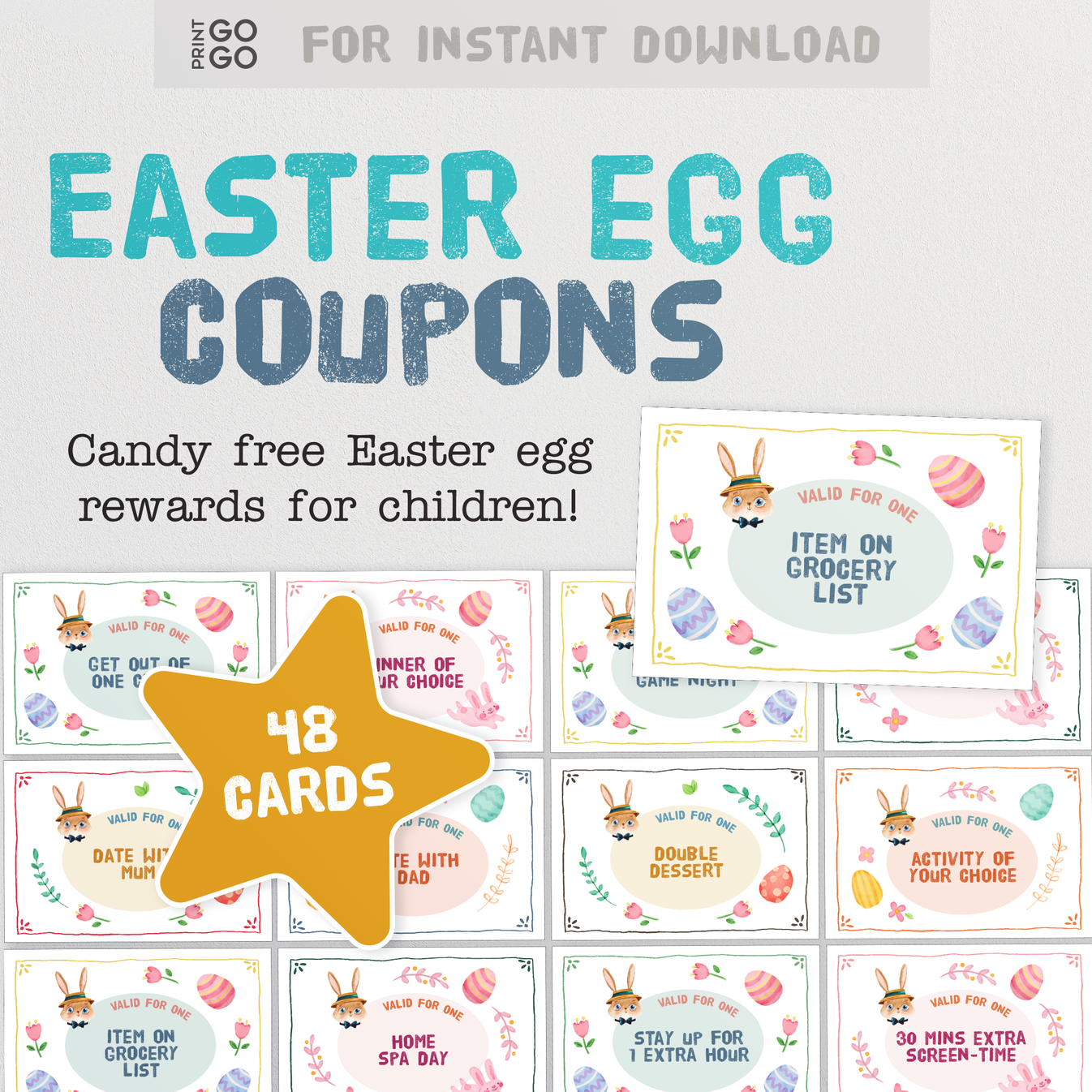48 Easter Coupons for Kids - The Candy Free Healthy Alternative ...