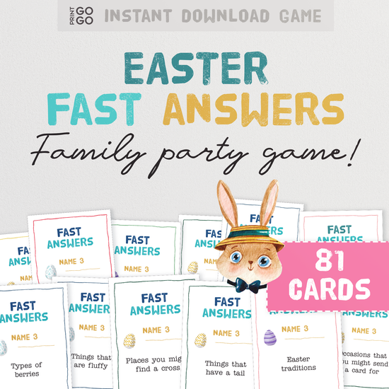 Easter Fast Answers - The Fun Quick Thinking Family Party Game! – Print ...