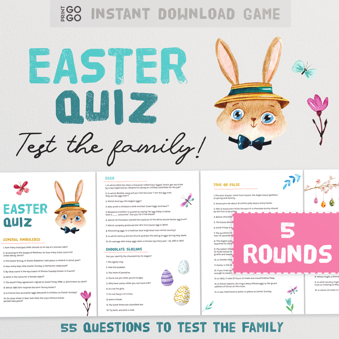 Ready for a Family Friendly Easter Quiz - 55 Easter Themed Questions ...