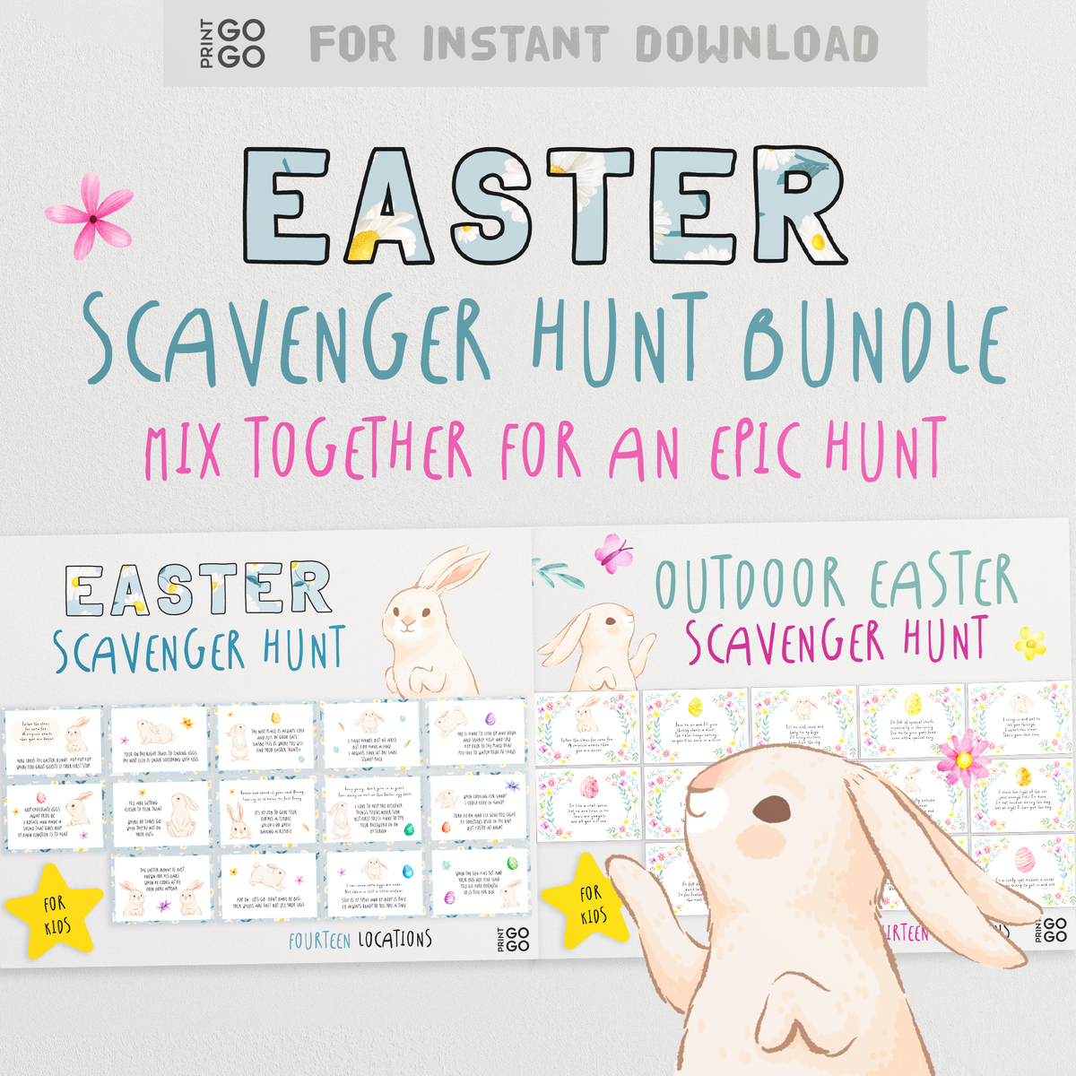 Easter Scavenger Hunt Bundle - The Ultimate Easter Bunny Egg Hunt ...