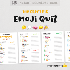 Great Big Emoji Quiz - The Bestselling Emoji Trivia Quiz for Everyone ...