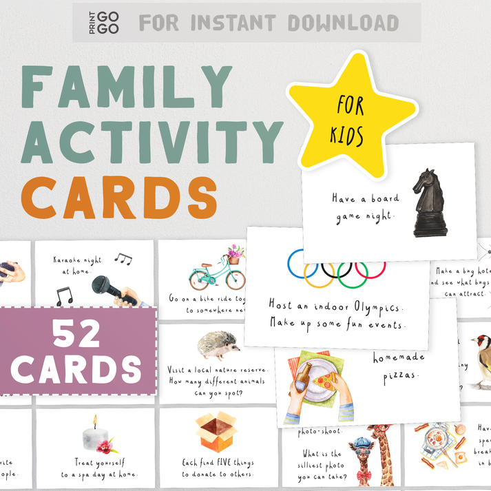 52 Family Activity Cards - Fun and Unique Weekly Activities for All ...