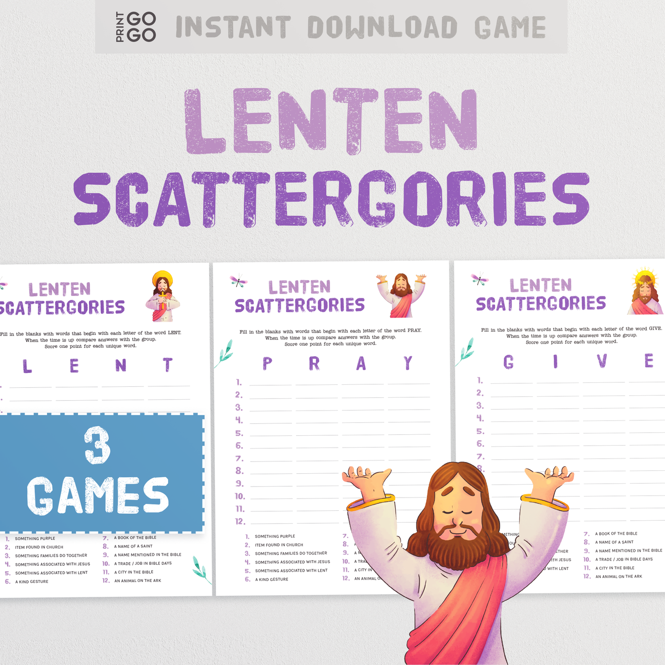 Lenten Scattergories - Fun Bible Word Games for The Whole Family ...