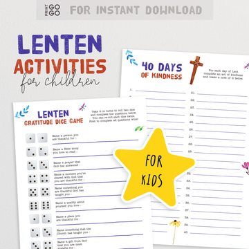 Church Games - Fun Instant Download Printables from Lent to Advent ...