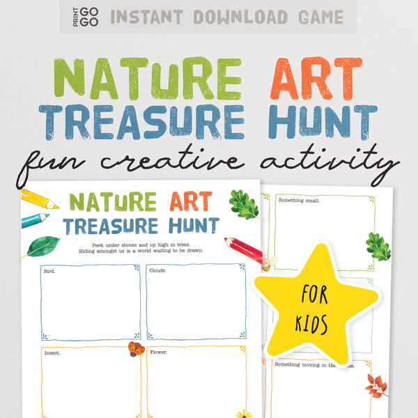 Nature Art Treasure Hunt - A Creative Drawing Activity for Kids ...