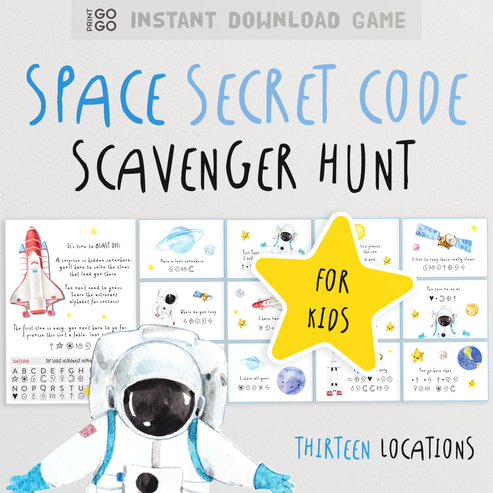 Space Scavenger Hunt - Scavenger Hunt Clue Cards for Young Astronauts ...