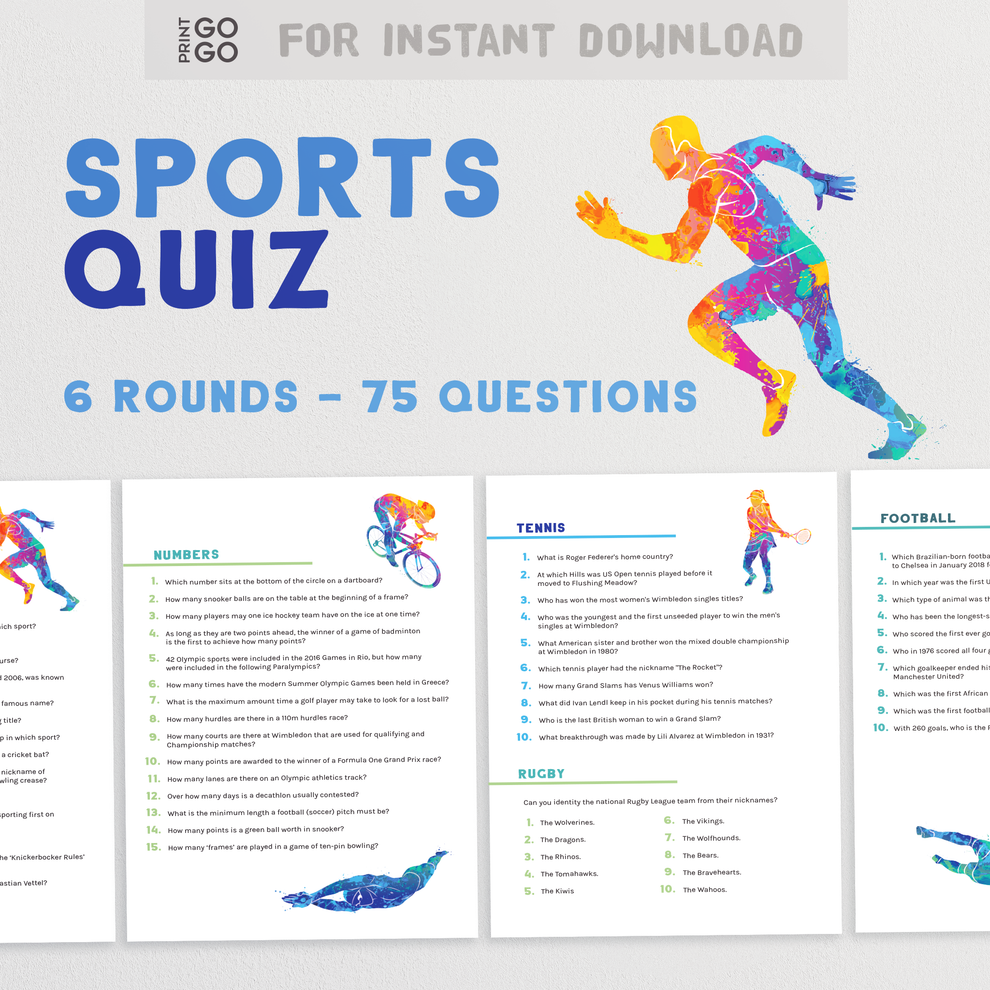 Sports Trivia Quiz - 75 Sporting Questions to Host Your Own Pub Quiz ...