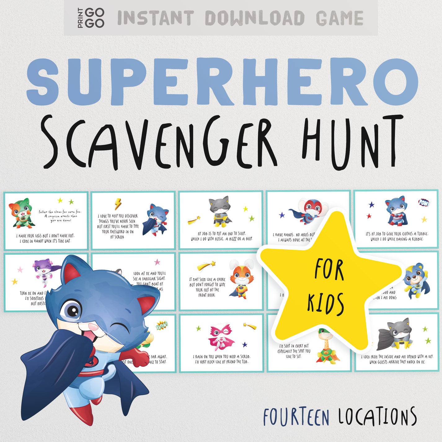 Superhero Scavenger Hunt - Search for Justice, Surprises and Treasure ...