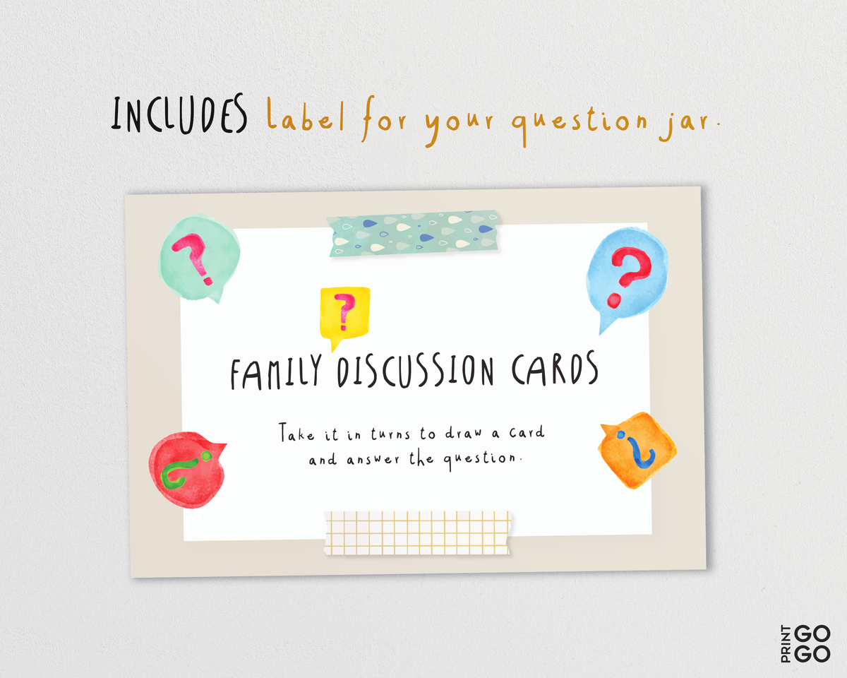 96 Family Discussion Cards - Promote Meaningful Conversations! – Print GoGo