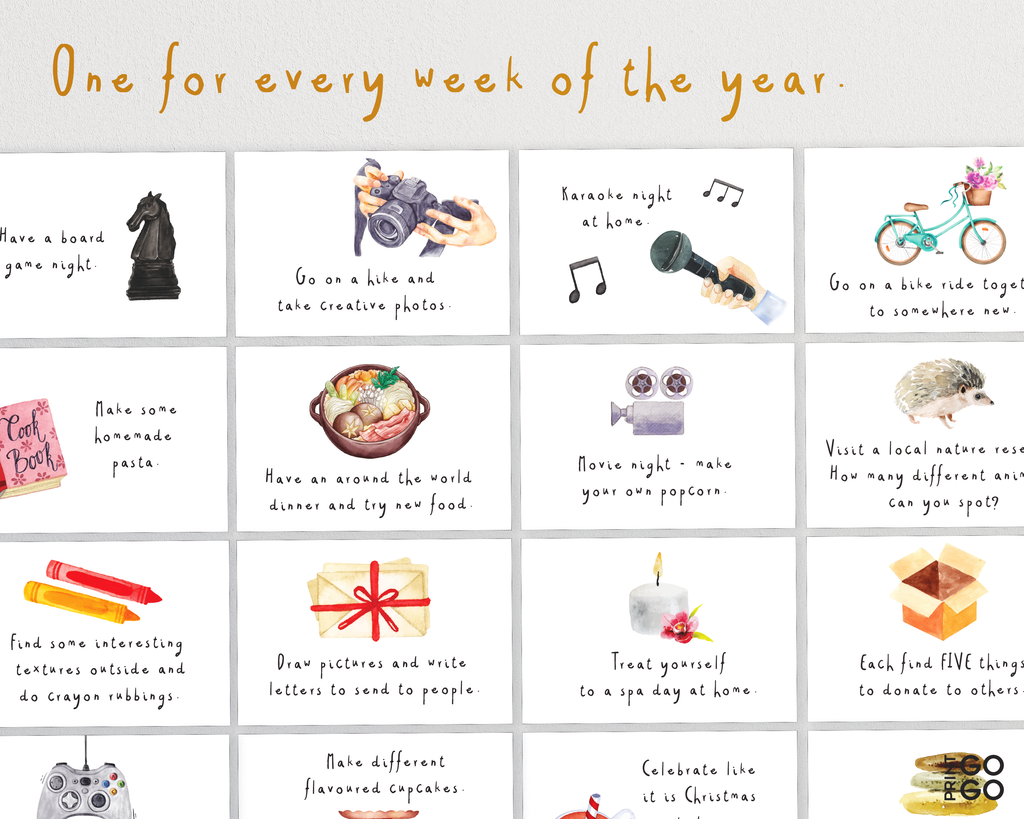 52 Family Activity Cards - Fun and Unique Weekly Activities for All ...