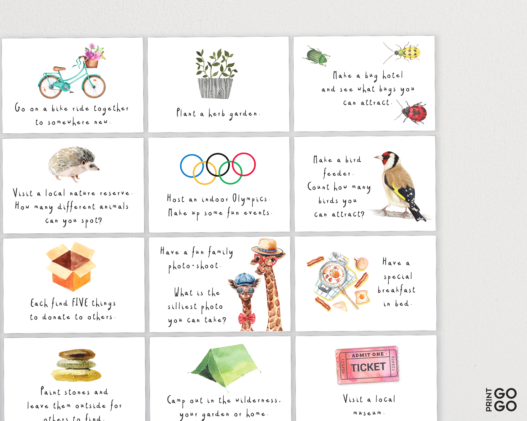 52 Family Activity Cards - Fun and Unique Weekly Activities for All ...